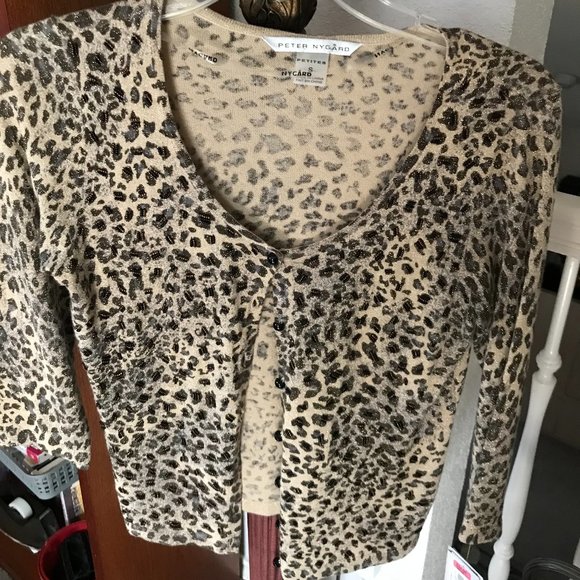 Peter Nygard | Sweaters | Peter Nygard Metallic Cardigan Sweater | Poshmark